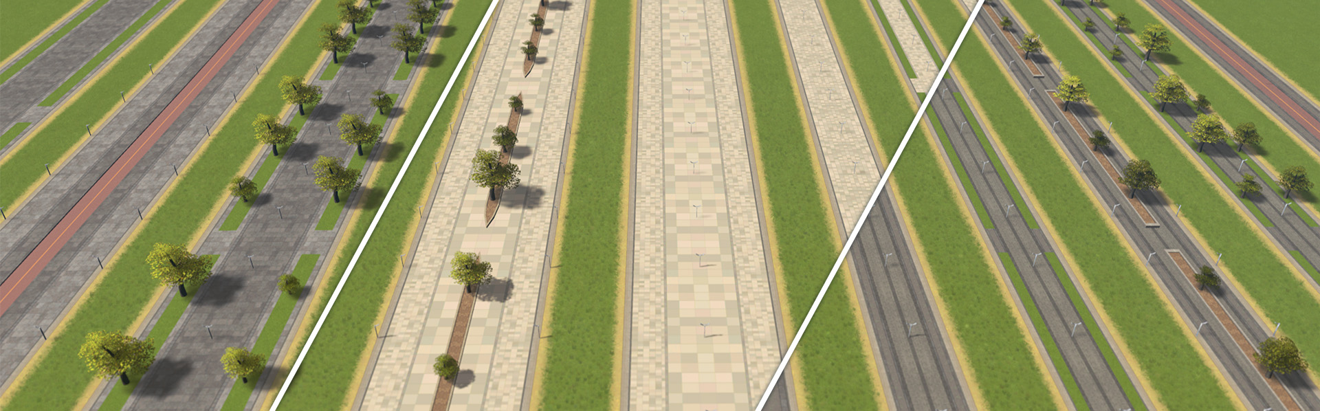Pedestrian areas in Cities Skylines - detailed - StrateGGames