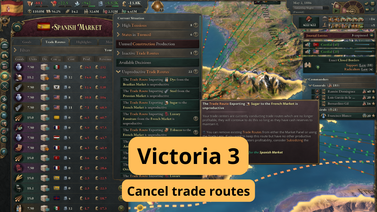 Cancel trade route in Victoria 3 - StrateGGames