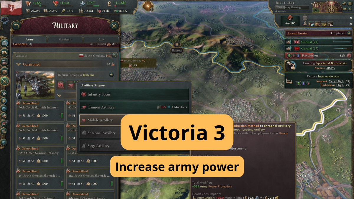 Increase army power in Victoria 3 - StrateGGames